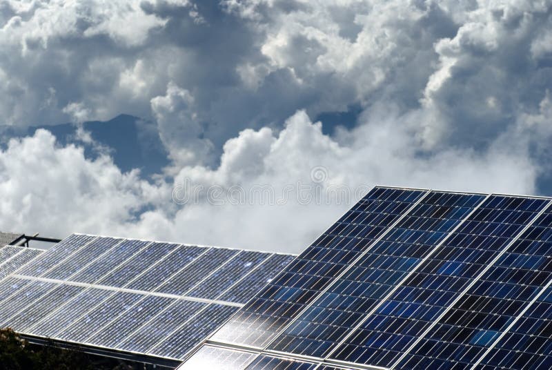 Solar board stock image. Image of pattern, array, cloud - 9778919