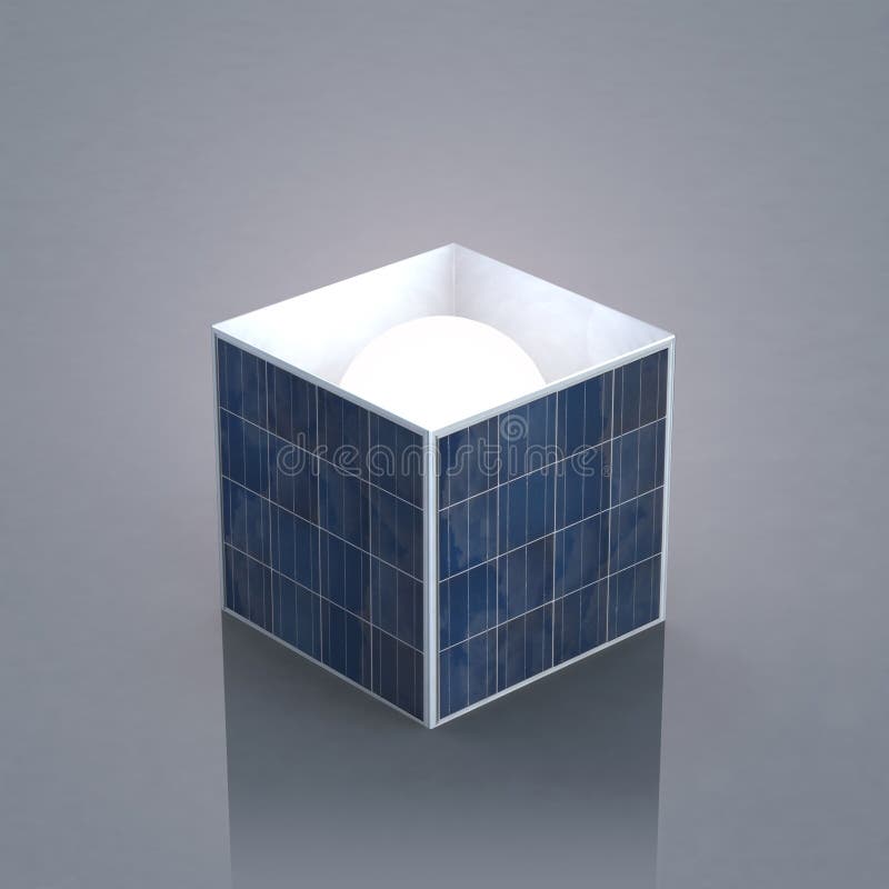 Solar box stock illustration. Illustration of home, horizontal - 21930774