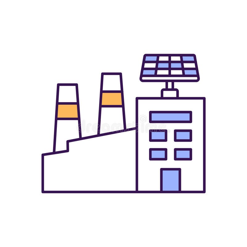 Solar Building Vector Icon Which Can Easily Modify or Edit. Stock ...