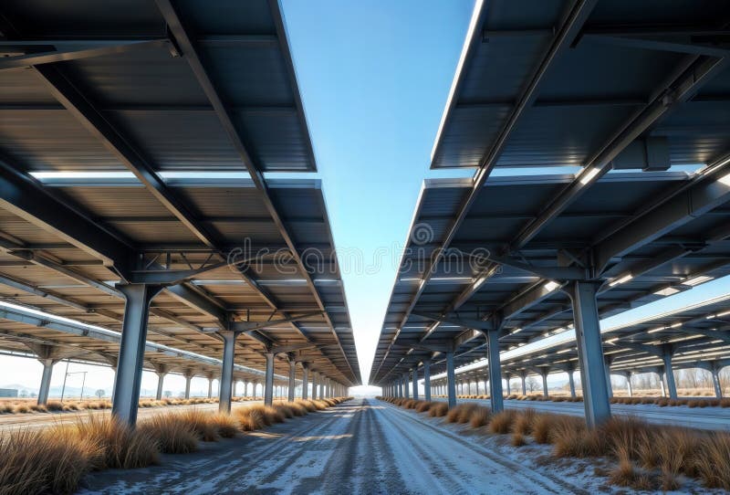 Canopy of Light: Solar Panels Over Natural Landscapes, Generative Ai ...