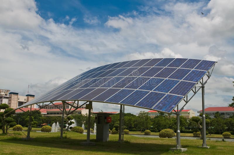 Solar cell and sunray stock photo. Image of ecological - 9546856