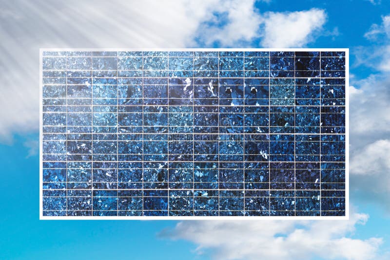 Solar cell on blue sky stock photo. Image of panel, technology - 58270948