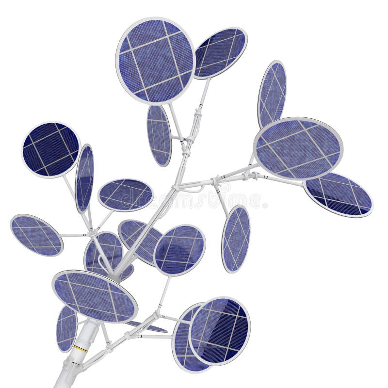 Solar Cell Tree stock illustration. Illustration of plant - 14698921