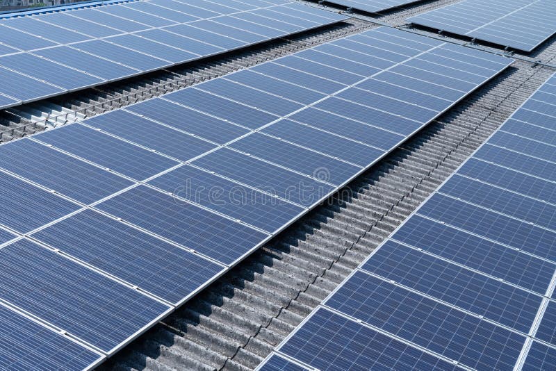 Solar cell on the roof stock image. Image of crystalline - 130630943