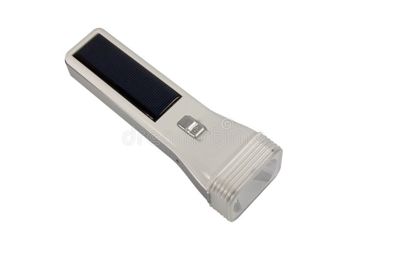 Solar Cell Flashlight Isolated White Background Stock Photos - Free ...