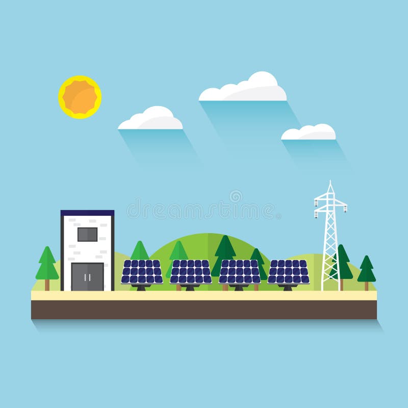 Solar Cell in Isometric Graphic Stock Vector - Illustration of solution ...