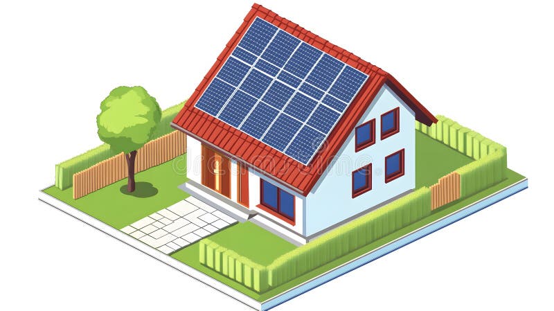 Solar Cell Home Installation Process Diagram for Renewable Energy ...