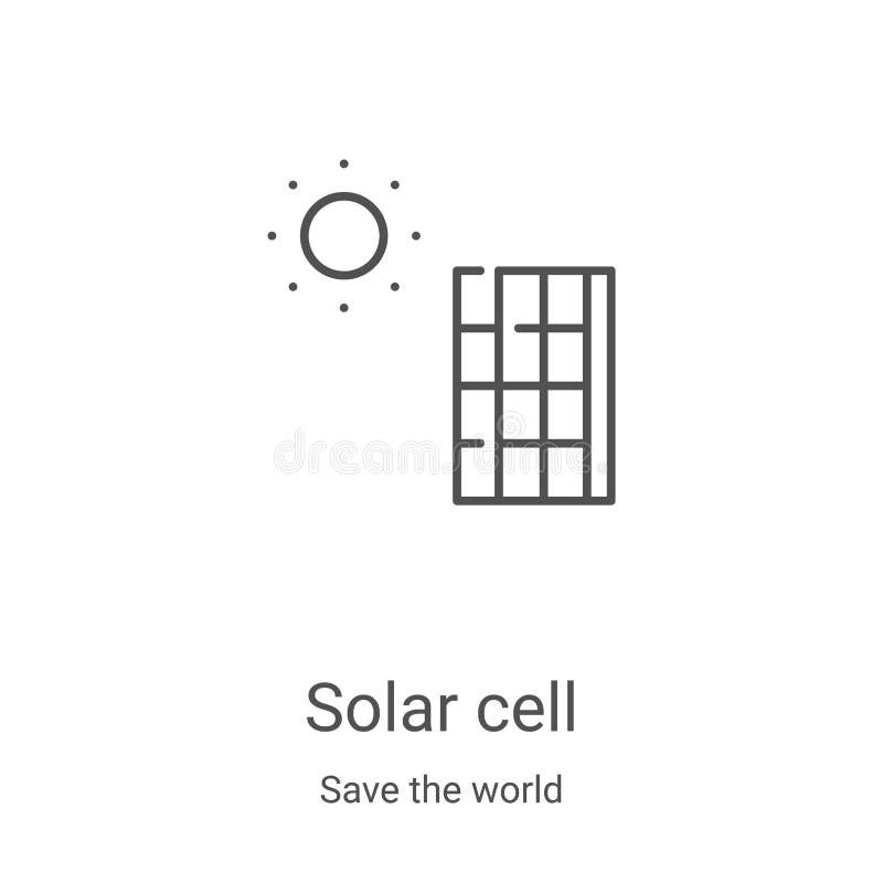 Solar Panel Icon Vector from Save the World Collection. Thin Line Solar ...