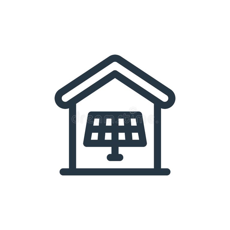 Solar Cell Icon Vector from Smart Home Concept. Thin Line Illustration ...