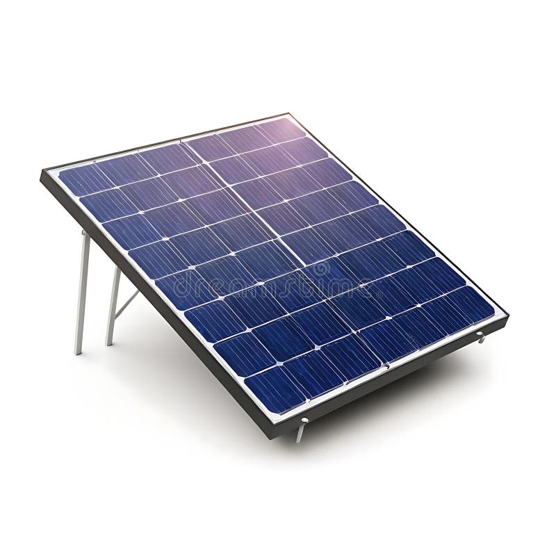 Solar Cell Isolated on a White Background Stock Illustration ...