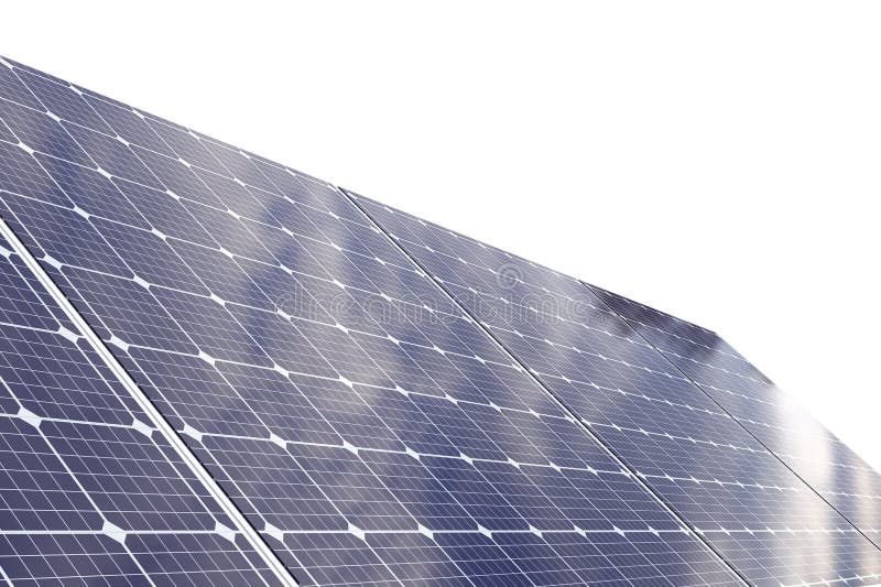 Solar Cell Panel with Clipping Path Stock Illustration - Illustration ...