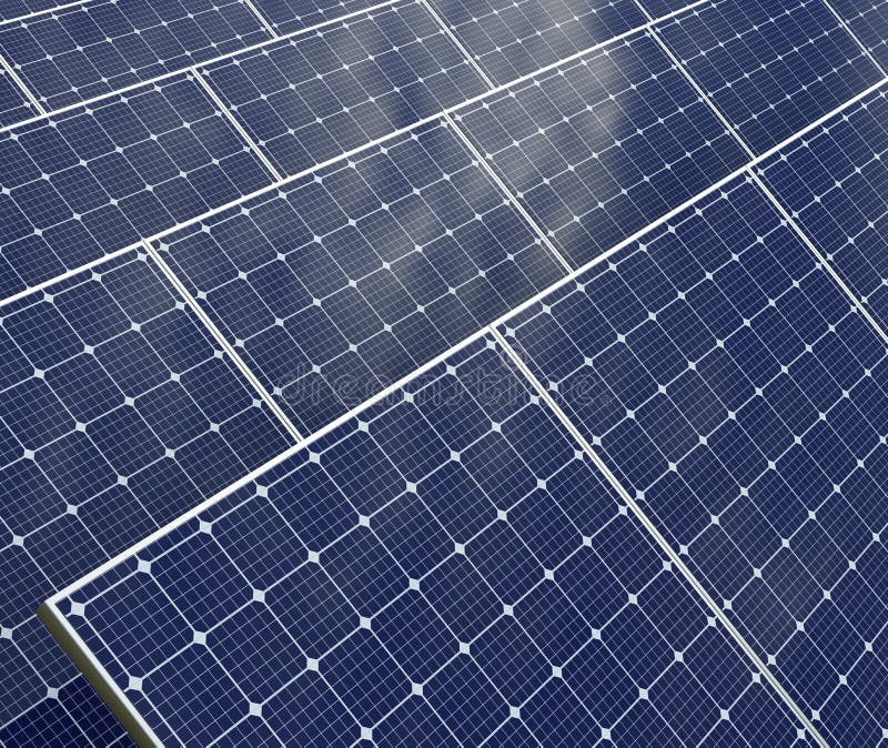 Solar Cell Panel with Clipping Path Stock Illustration - Illustration ...