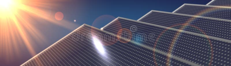 A Solar Cell Panel Digital Power Illustration Stock Image - Image of ...
