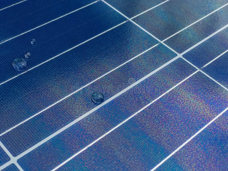 Solar Cell Panel with Nanotechnology Coating Stock Image - Image of ...