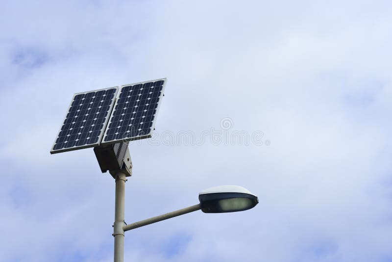 Solar Cell Panel Module for Street Lighting Stock Image - Image of cell ...