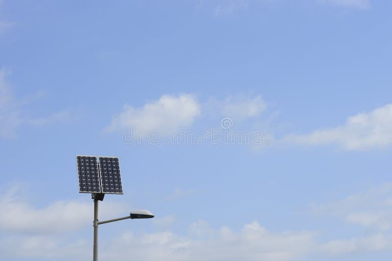 Solar Cell Panel Module for Street Lighting Stock Image - Image of ...