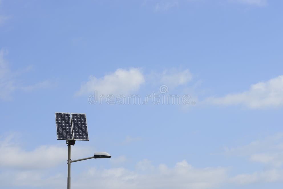 Solar Cell Panel Module for Street Lighting Stock Image - Image of ...