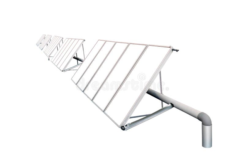 Solar Cell Panels Array Frame Isolated on White Stock Photo - Image of ...