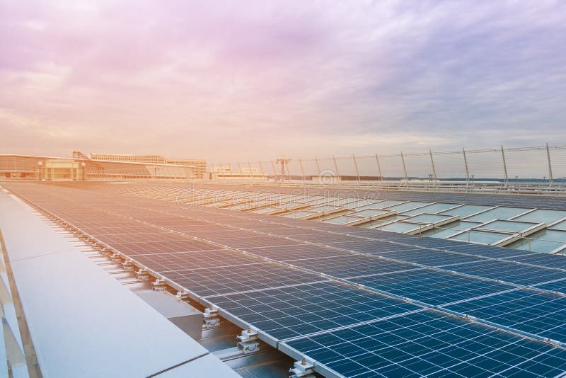 Solar Cell Panels on Rooftop , Save Energy Concept Stock Photo - Image ...