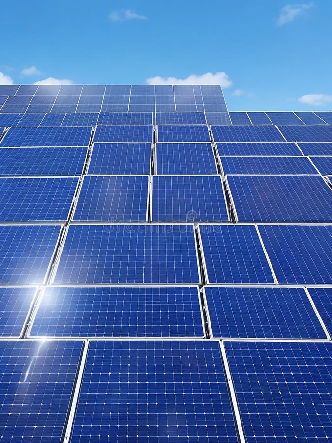 Solar Cell Panels System Close Up, Alternative Source of Electricity ...