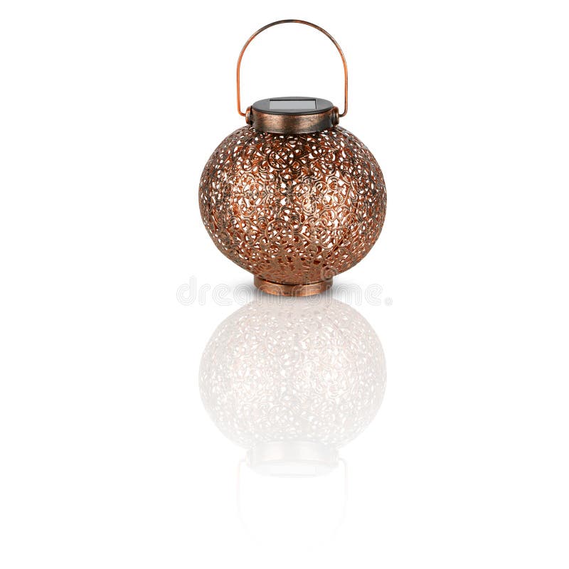 Solar Cell Steel Lamp, Grid Type Cut Out Isolated White Background with ...