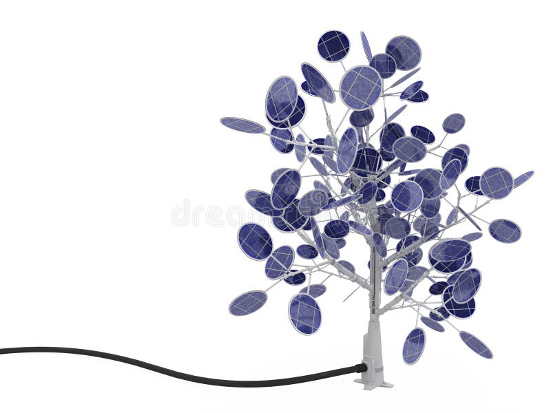 Solar Cell Tree stock illustration. Illustration of plant - 14698921