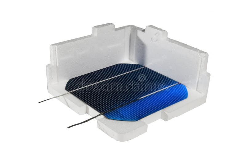 Solar cells in a box stock photo. Image of power, wafer - 12595268