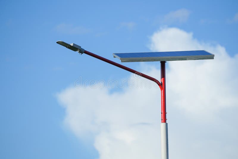 Solar Cells on Metal Poles To Generate Electricity from Solar Energy To ... Solar Cells on Metal Poles To Generate Electricity from Solar Energy To ...