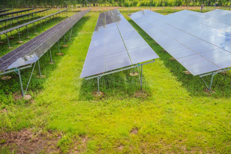 Solar Cells (photovoltaic Panel) With The Reflection Of Sunlight Stock ...