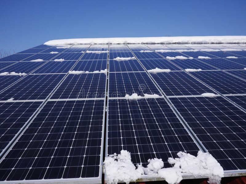 Solar cells roof stock image. Image of electrical, cold - 43698661