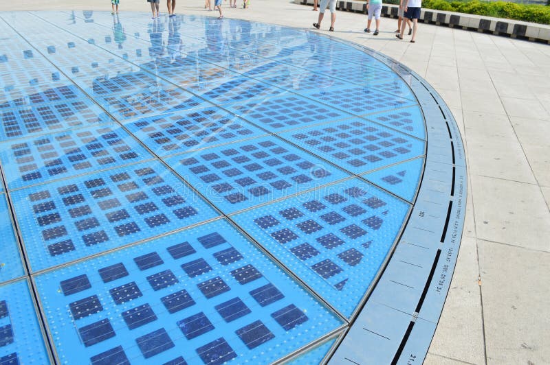 Solar Circle in Zadar Croatia Stock Photo - Image of power, panel: 59639746