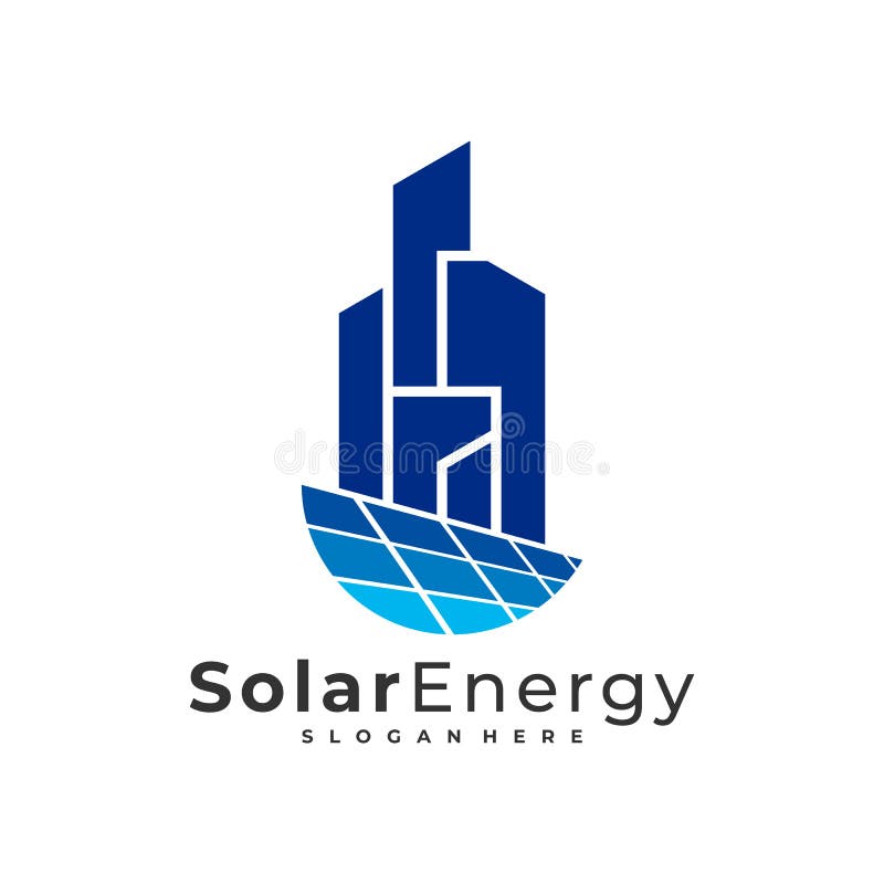 Solar City Logo Vector Template, Creative Solar Panel Energy Logo ...