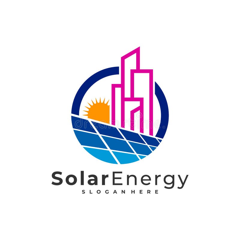 Solar City Logo Vector Template, Creative Solar Panel Energy Logo ...