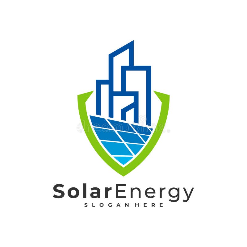 Solar City Logo Vector Template, Creative Solar Panel Energy Logo ...