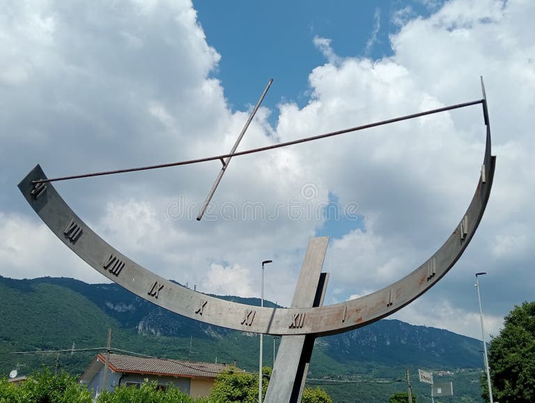 Solar clock stock image. Image of botticino, dial, watch - 318901433