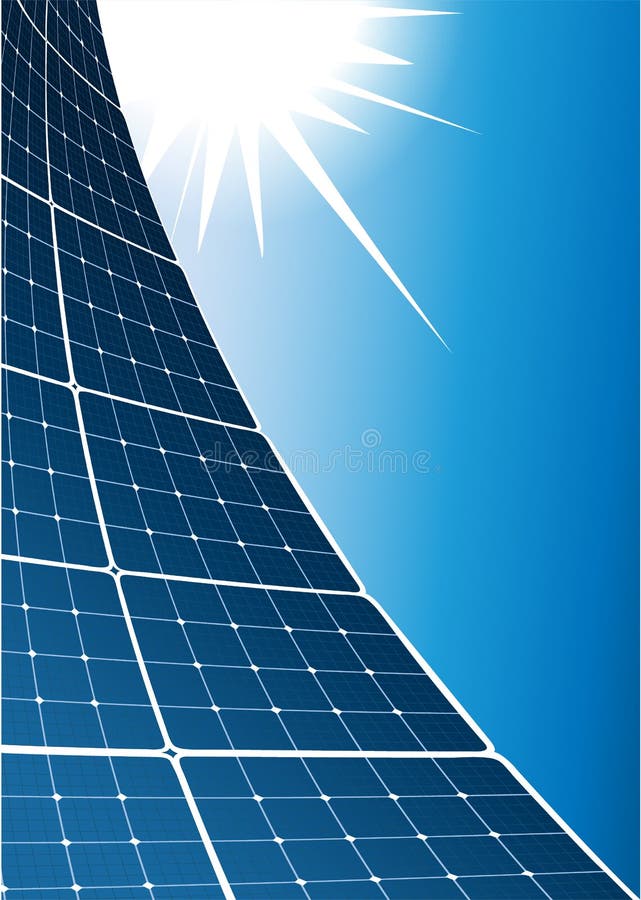 Solar collector background stock vector. Illustration of technology ...