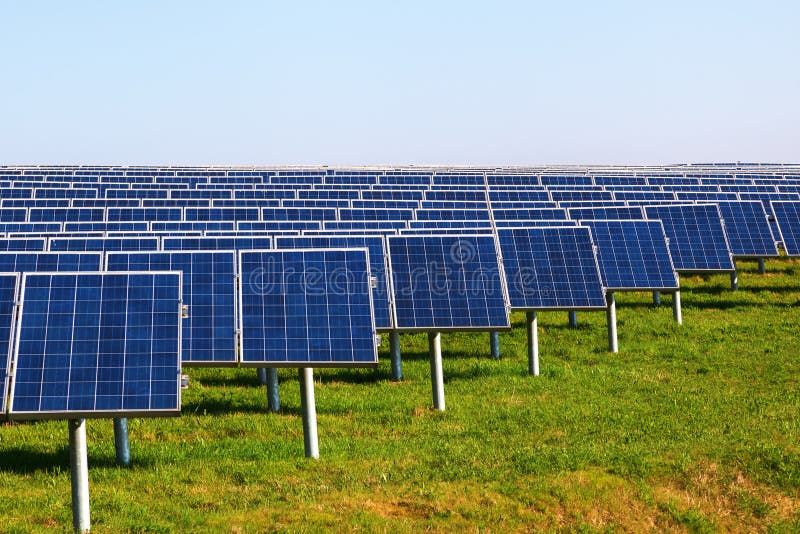 Solar collectors stock image. Image of plant, cloud, energy - 69916543