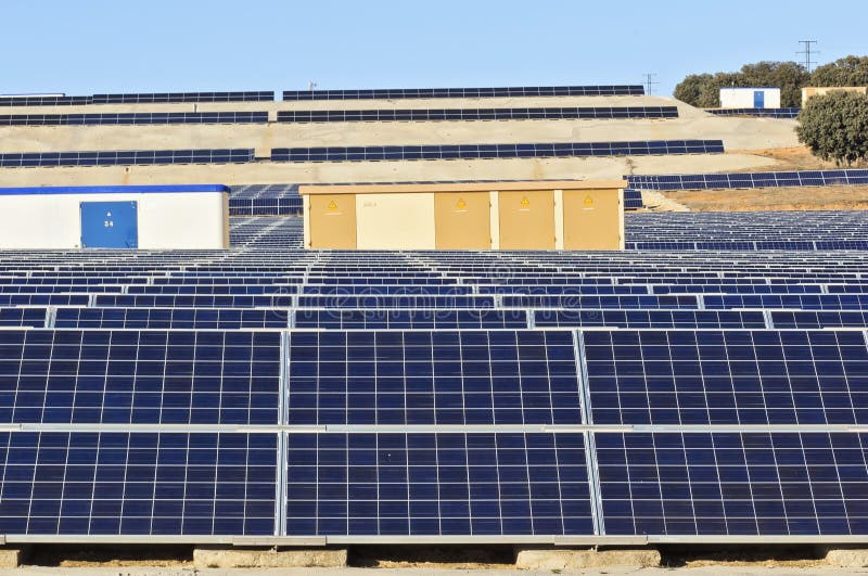 Solar collectors stock photo. Image of equipment, green - 48793370