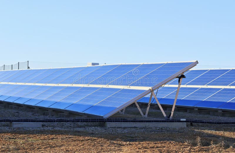 Solar collectors stock photo. Image of ecological, cloud - 48793410
