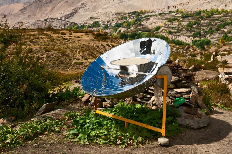 Solar cooker stock photo. Image of energy, object, zanskar - 7748068