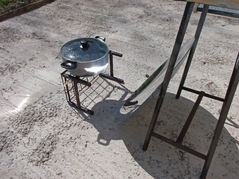 Solar Cooking Converted Satellite Dish Parabolic Mirror Dish on a Stand ...