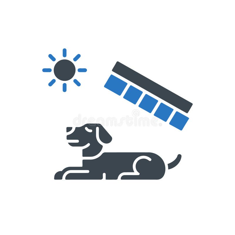 Solar Dog Shelter Icon stock vector. Illustration of icon - 377662346