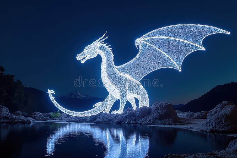 Solar Dragon Beacon Illumination Stock Illustration - Illustration of ...
