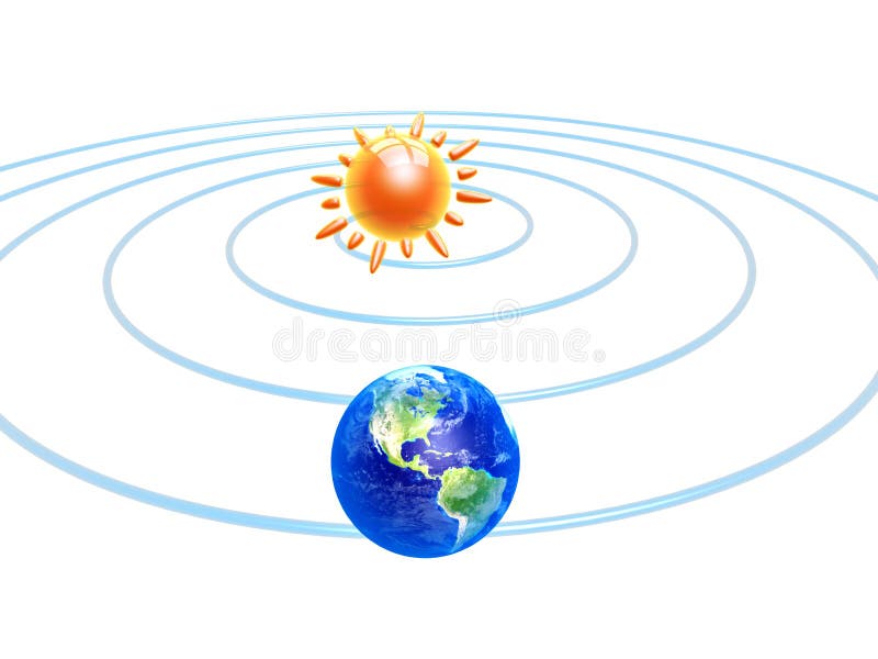 Sun,moon and earth stock illustration. Illustration of system - 3453274
