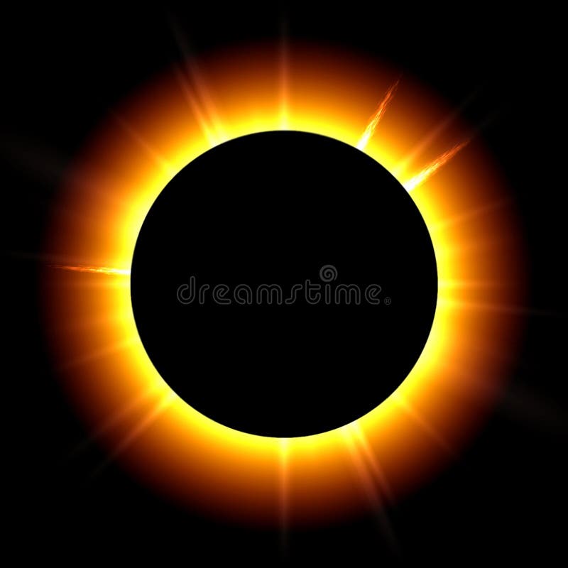 Solar Eclipse of the Sun stock illustration. Illustration of natural ...