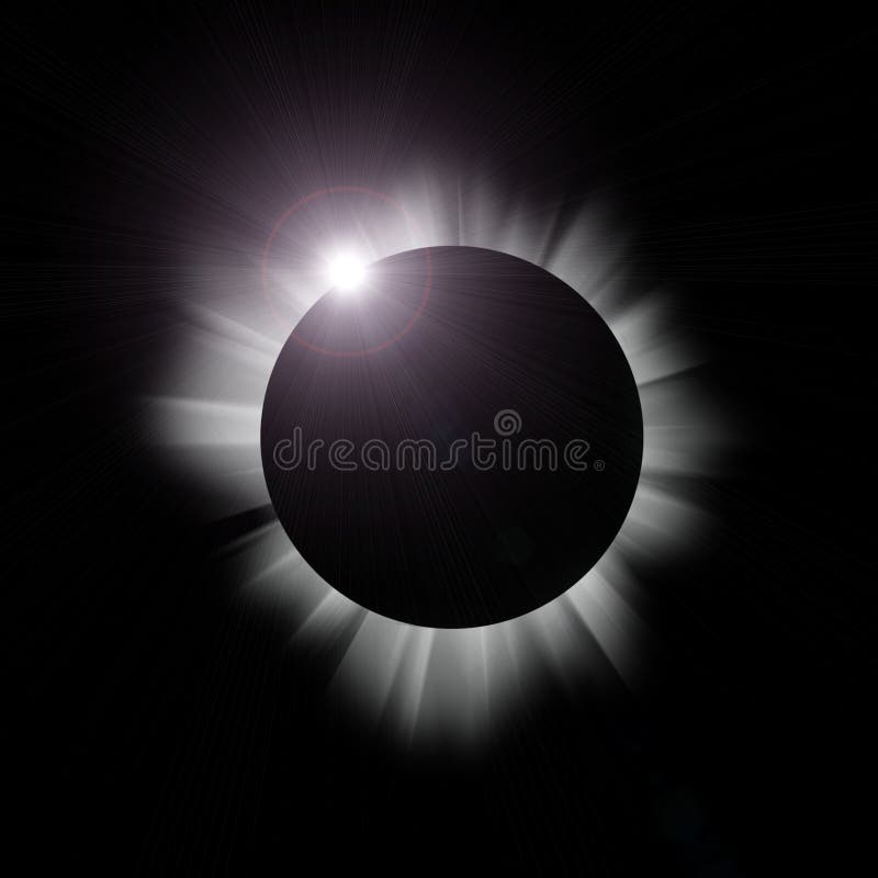 Solar eclipse stock illustration. Illustration of planet - 9469483