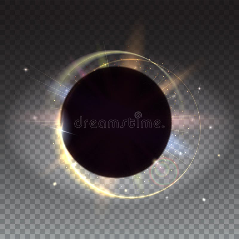 Circular Light Rays and Lens Flare Backdrop, on Trasparent. Glow Light ...