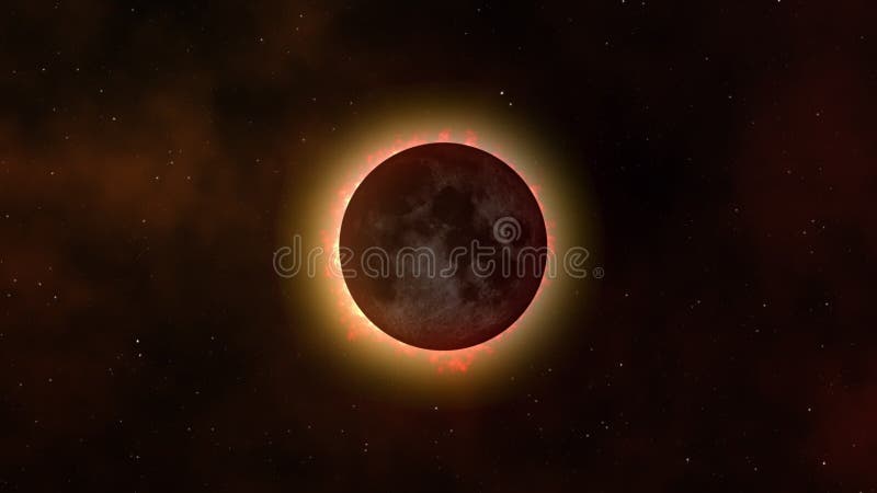 Solar Eclipse. Beautiful Bokeh from the Light of the Sun. Stars, Outer ...