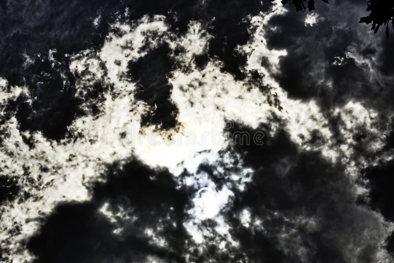 Solar Eclipse Behind Dramatic Sky Stock Image - Image of eclipse, full ...