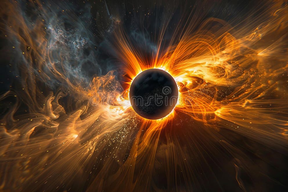 The Solar Eclipse is in the Black Void, High Quality, High Resolution ...